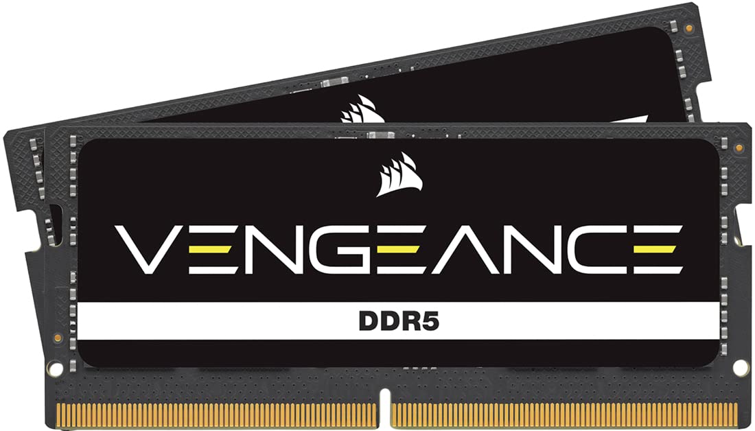 CORSAIR VENGEANCE SODIMM DDR5 RAM 64GB (2x32GB) 4800MHz CL40 Intel XMP iCUE Compatible Computer Memory - Black (CMSX64GX5M2A4800C40)