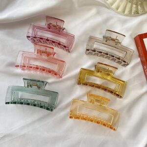 2024 Acrylic Black Claw Clips for Women - Wonderful Gift, Strong Hold for Thick & Thin Hair, Cute Colors