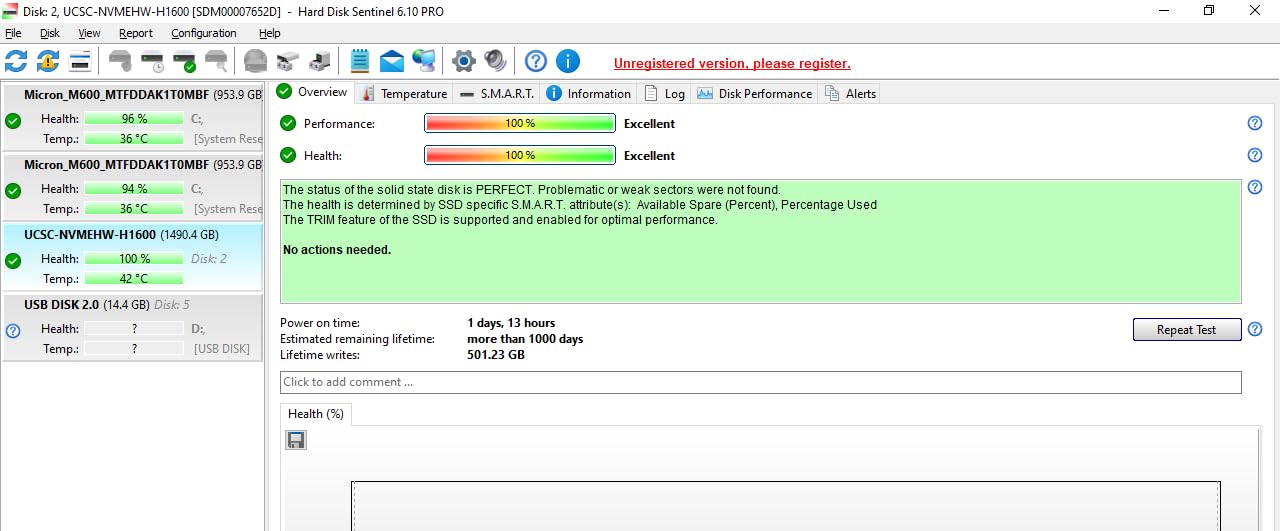 METservers 1.6TB NVMe U.2 High Endurance 2.5'' SSD Solid State Drive UCSC-NVMEHW-H1600 (Renewed)