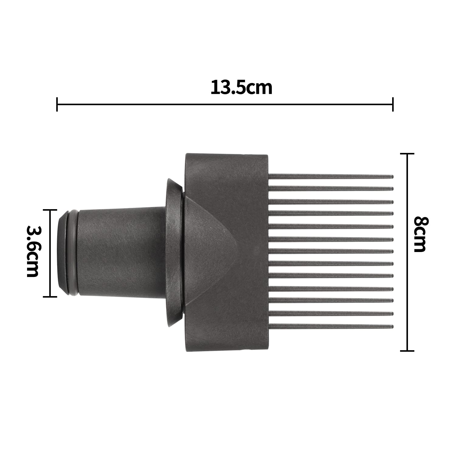 NINEBIRD Wide-Tooth Comb Attachment Nozzles for Dyson Supersonic Hair Dryer Hd01 Hd02 Hd03 Hd04 Hd08 Tools Accessaries Parts (Wide-Tooth Comb), Black