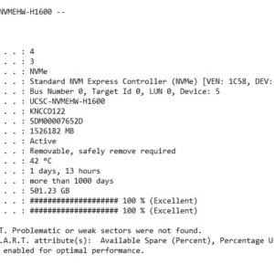 METservers 1.6TB NVMe U.2 High Endurance 2.5'' SSD Solid State Drive UCSC-NVMEHW-H1600 (Renewed)