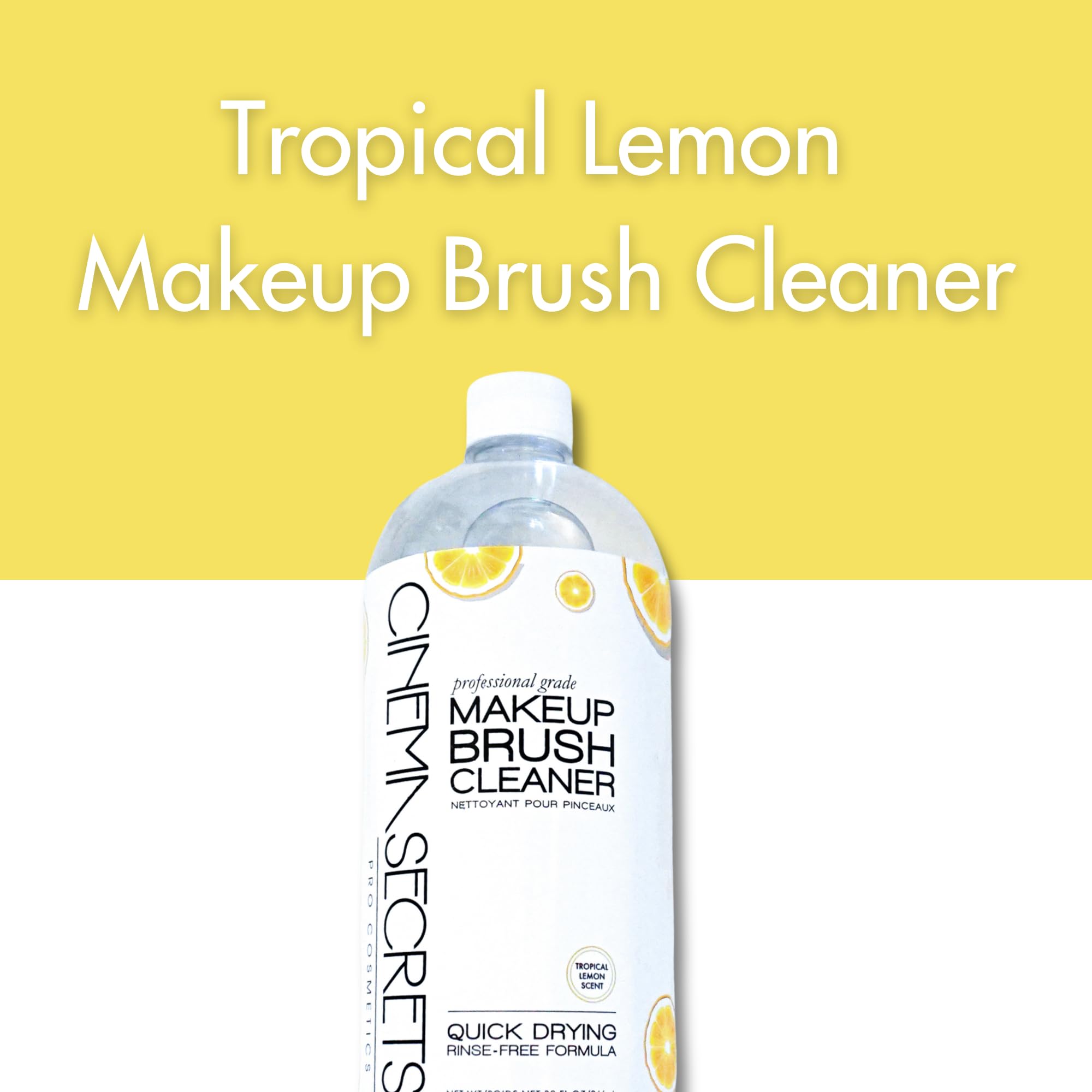 Cinema Secrets Professional Makeup Brush Cleaner, 32 fl oz, Lemon