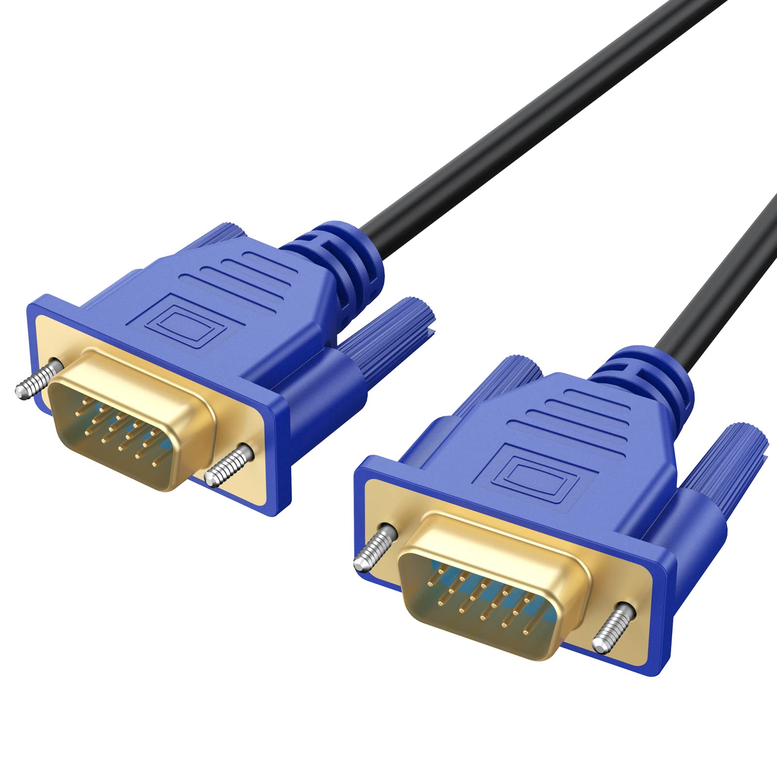 UVOOI VGA to VGA Cable 10FT, VGA Cord for Computer Monitor Gold-Plated SVGA Cable 1080P HD15 Male to Male