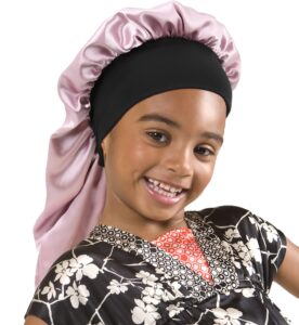 sengterm kids long satin bonnet girls sleeping cap braids bonnet for long curly hair