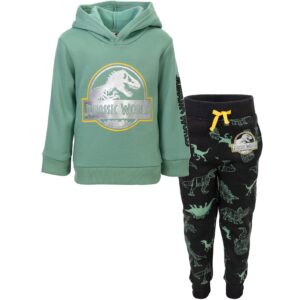 jurassic world dinosaur big girls fleece pullover hoodie black/green 10-12