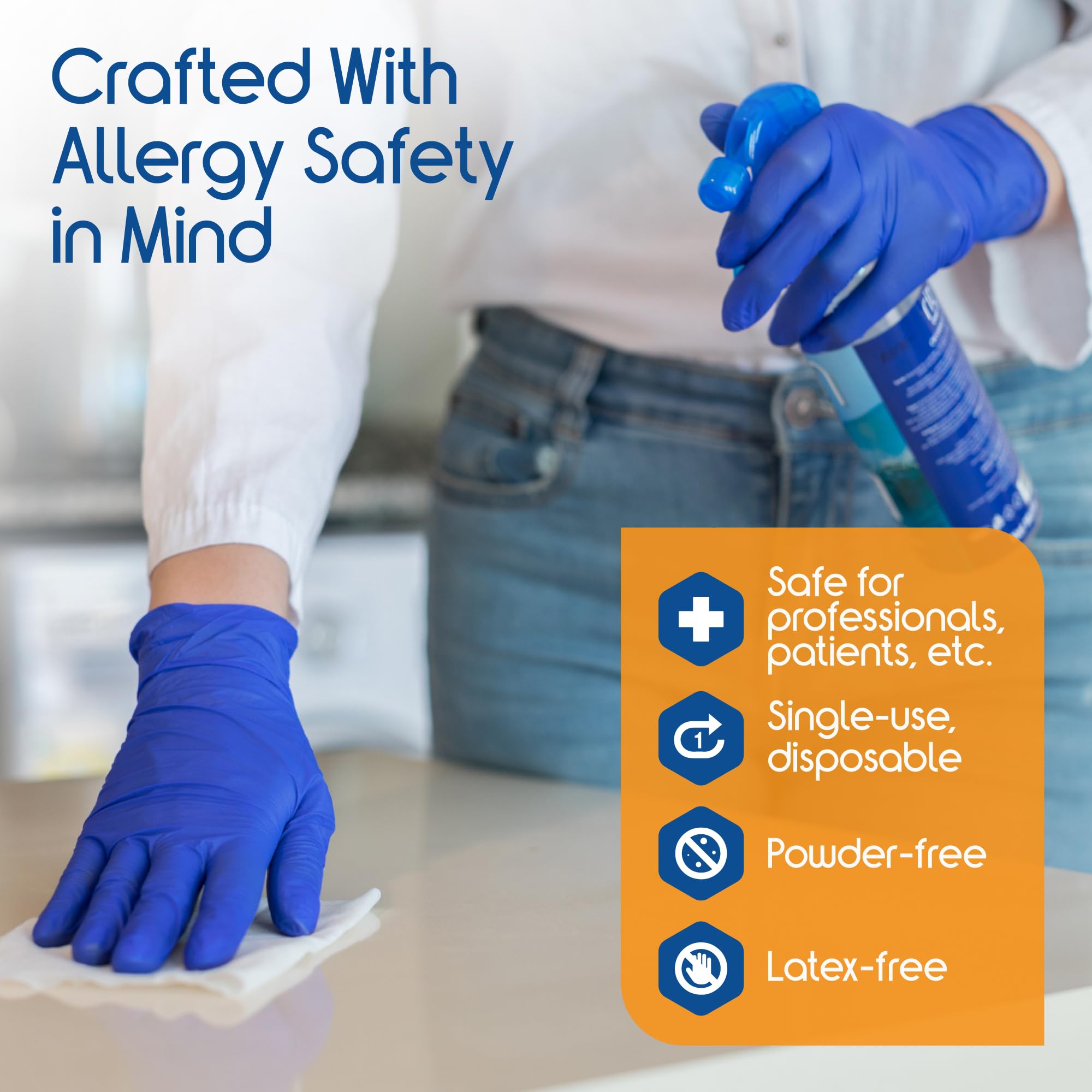 Inspire Nitrile Exam Gloves | THE ORIGINAL Quality Stretch Nitrile, Cobalt Blue | 4.5 Gloves Disposable Latex Free Medical EMT (X-Large (Pack of 1000), Case Of 1000)