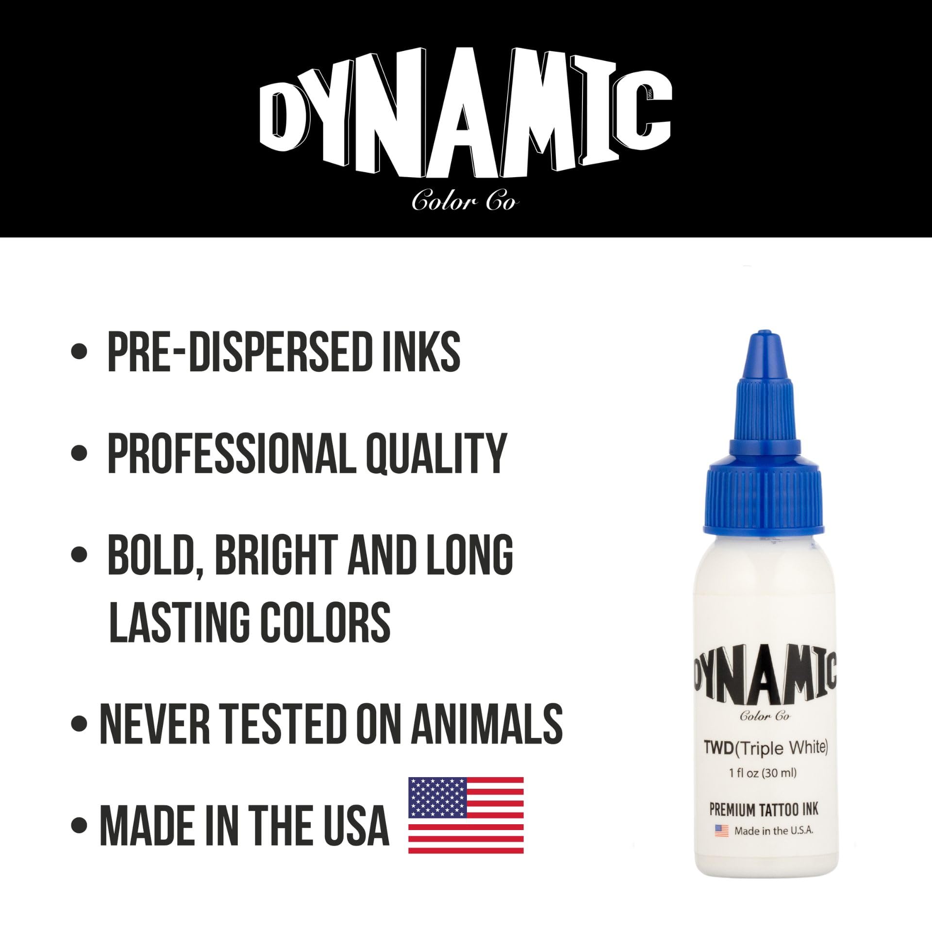 Dynamic Color Co Triple White Ink Bottle 1oz