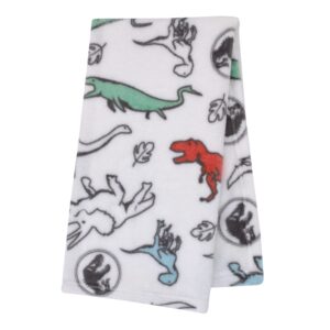 Welcome to The Universe Baby Jurassic World White, Blue, Red and Green Dinosaur Super Soft Baby Blanket