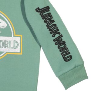 Jurassic World Dinosaur Big Girls Fleece Pullover Hoodie Black/Green 10-12