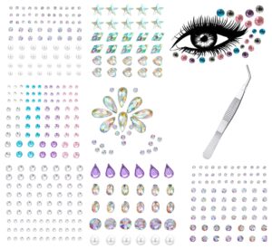 plomfov face jewels for glitter makeup for women face gems stick on rhinestones for eyes self-adhesive rhinestone sticker makeup rhinestones for makeup face gems set a