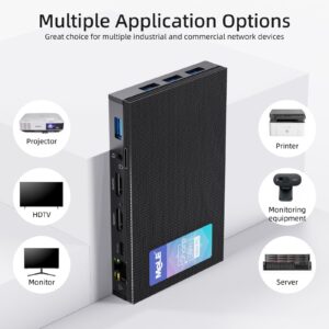 MeLE Mini PC Fanless Quieter3Q Windows 11 Pro N5105 8GB/256GB, Mini Computer Dual HDMI 4K 2.4G/5GHz Wi-Fi BT5.1 Micro PC Support M.2 SSD Gigabit Ethernet on Business Industrial IoT Office Home