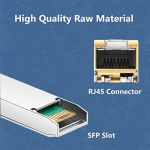 QINIYEK 10G SFP+ to RJ45 Transceiver, 10GBase-T Copper SFP+ Module for Cisco SFP-10G-T-S, Ubiquiti UniFi UF-RJ45-10G, MikroTik S+RJ10, Netgear AXM765, Fortinet, Cat.6a/7, up to 30m (Pack of 4)