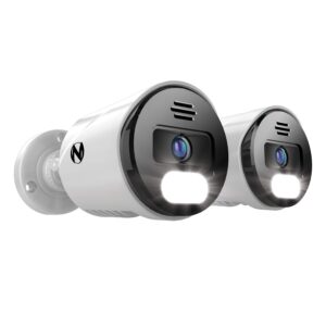 night owl wired ip 4k uhd indoor/outdoor add on spotlight cameras with preset voice alerts and built-in camera siren (requires compatible btn8 series nvr or btd8 series dvr - sold separately)