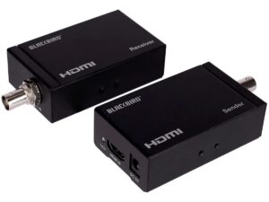 monoprice hdmi extender over coaxial cable - up to 328 feet (100 meters) 1080p@60hz, 6.75gbps video bandwidth, hdcp 1.1, for dvr and dvd players - blackbird pro