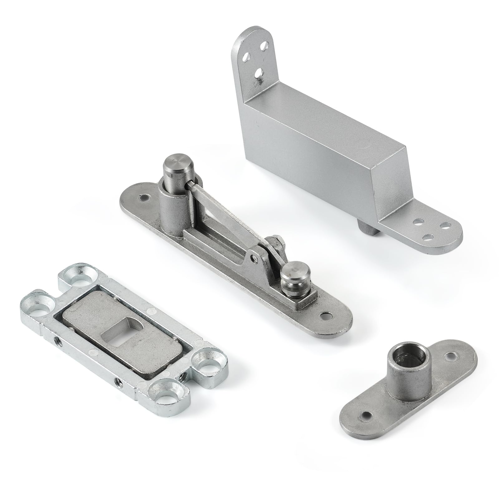 Ranbo Commercial/Home Self Closing Door Pivot Hinges Heavy Duty Hidden Hinges for Wood Doors 360 Degree Shaft Stainless Steel invisible Pivot Hinge System (2 Way Adjustable)