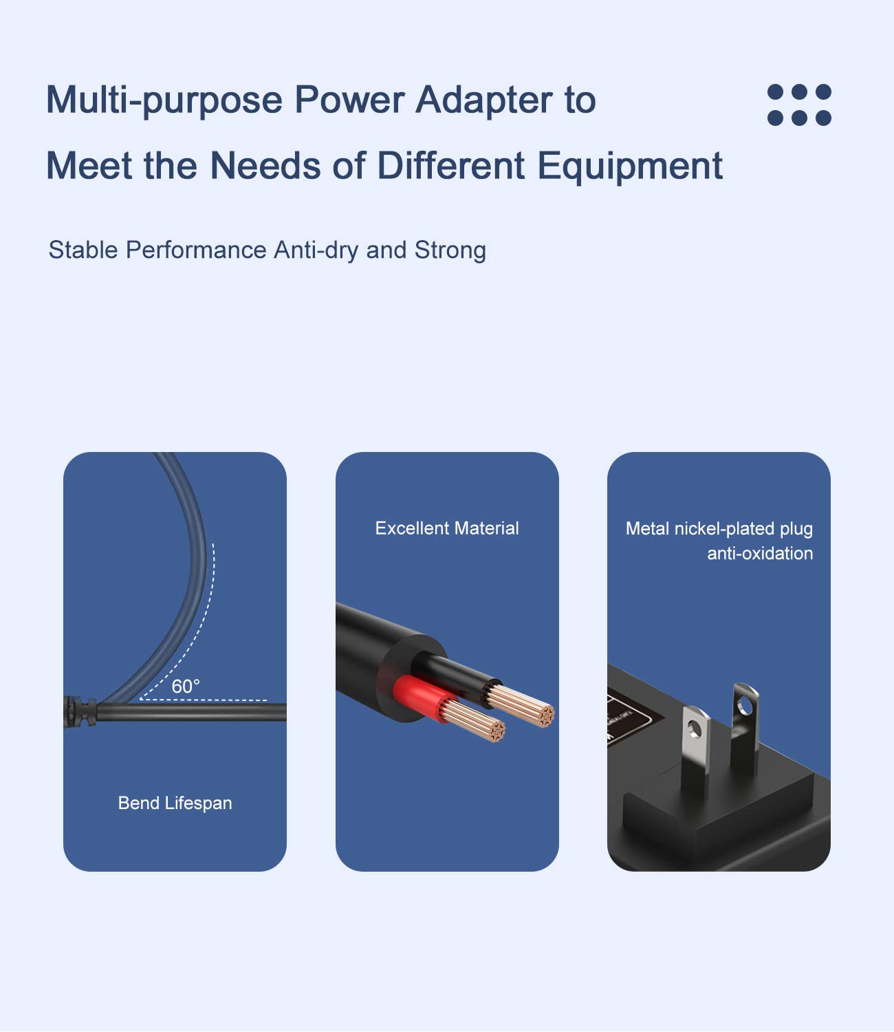 Replace Sony Blu Ray DVD Player Power Cord 12V AC Adapter, fit for Sony BDP-S5200 BDP-S3200 BDP-S3700 BDP-S6700 BDP-S1700 BDP-S3500 Blu-ray DVD Player, Suitable for The Sony AC-M1208UC AC Adapter