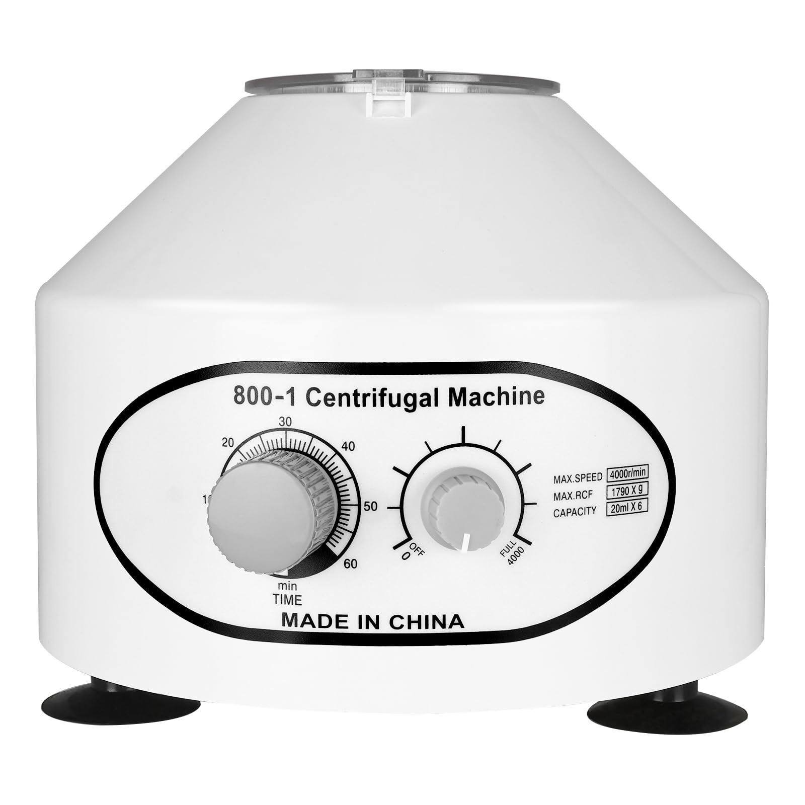 NORJIN Electric Lab Laboratory Centrifuge Machine with Speed Control and Timer, Lab Benchtop Centrifuges AC 110V Capacity 6 x 20ml Max 4000 RPM