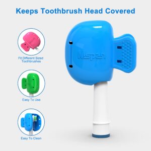 Mspan Toothbrush Cover Cap Case: Brush Head Protector Pods Plastic Travel Tooth Brushing Clip for Manual & Electric Toothbrush - 6 Packs