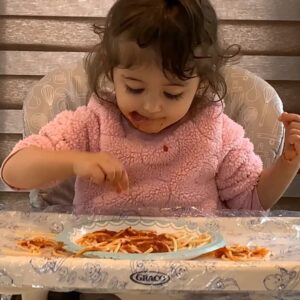 Pristine Aid Toddler Table Cover for Regular Sized Highchair – 8Pcs Set Red Characters High Chair Cover Compatible with Standard Trays – Disposable Design –Non-Messy Baby Weaning Solution