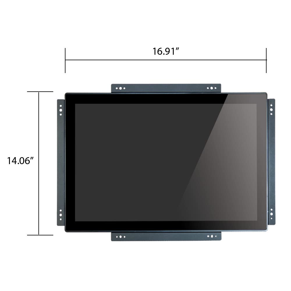 19 Inch 4:3 Open Frame Design Touch Screen Monitor Display with VESA & Rear Mounting Bracket for Kiosk Industrial Automation POS Retail Self-Service