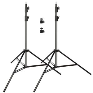 heavy duty light stand 9.5ft, aluminum alloy lights stand spring cushioned adjustable photo video lighting stand, photography studio tripod stands for flash led video lights, ring lighting, softboxes