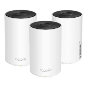 tp-link deco axe5300 wi-fi 6e tri-band whole-home mesh wi-fi system, 3 pack