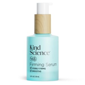 kind science by ellen degeneres face firming serum - hyaluronic acid serum for face visibly firms & smooths laugh lines & wrinkles - anti aging serum for women is gentle for sensitive skin, 1 fl oz