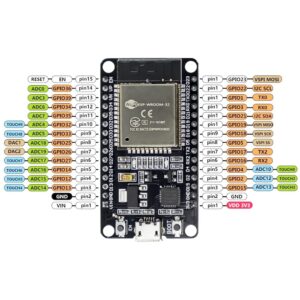 Hosyond 2Pack ESP-WROOM-32 ESP32 Development Board WiFi + Bluetooth CP2102 Dual Core 2.4Ghz Microcontroller Compatible with Arduino