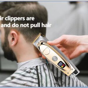 HPLRZXI Hair Clippers ,Professional Cordless Hair Cutting Kit Beard Trimmer Barbers Men Women Kids Clippers Set Rechargeable Grooming Kit.