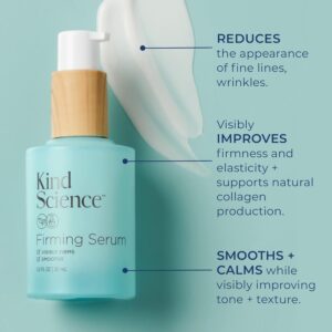 Kind Science by Ellen DeGeneres Face Firming Serum - Hyaluronic Acid Serum for Face Visibly Firms & Smooths Laugh Lines & Wrinkles - Anti Aging Serum for Women is Gentle for Sensitive Skin, 1 fl oz