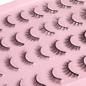 Natural Lashes Wispy Faux Mink Eyelashes Natural Look 4 Style Kiromiro False Lashes 3D Fluffy Strip Lashes Pack