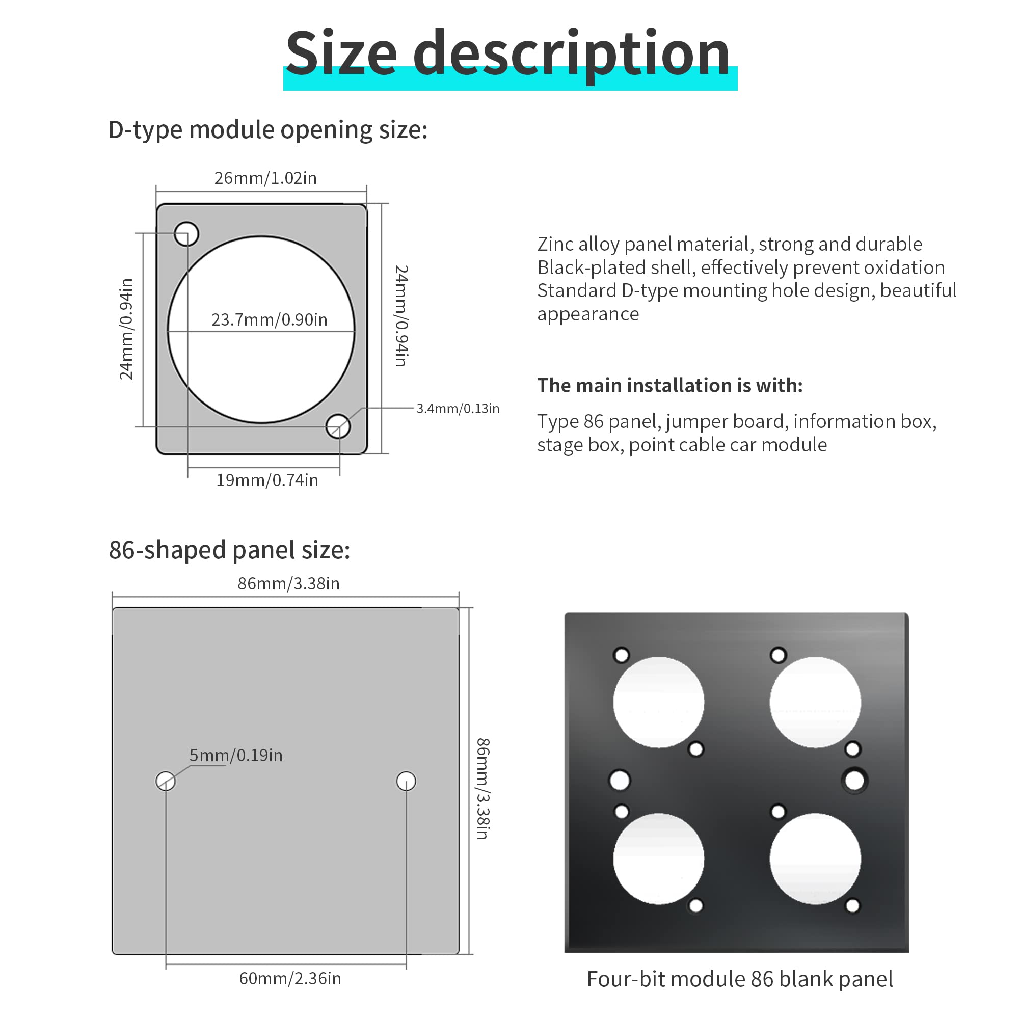 QIANRENON USB C Panel Mount Adapter Coupler USB C Female to Type C Female Panel Fixed Pass Through Module Converter Data Transmission Adapter for Audio Video Network Industrial Equipment