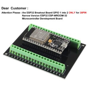 3PCS ESP32 Breakout Board GPIO 1 into 2 Compatible with 38 Pins ESP32S ESP32 Development Board 2.4 GHz Dual Core WLAN WiFi + Bluetooth 2-in-1 Microcontroller ESP-WROOM-32 Chip for Arduino