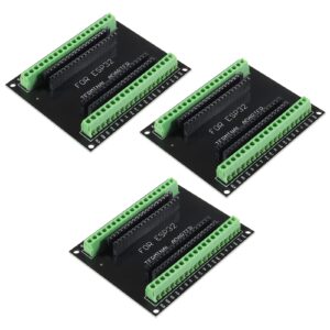 3pcs esp32 breakout board gpio 1 into 2 compatible with 38 pins esp32s esp32 development board 2.4 ghz dual core wlan wifi + bluetooth 2-in-1 microcontroller esp-wroom-32 chip for arduino