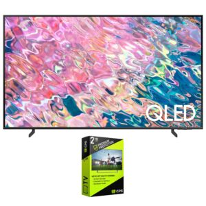 samsung qn50q60bafxza q60b 50 inch qled 4k quantum dual led hdr smart tv 2022 bundle with premium 2 yr cps enhanced protection pack