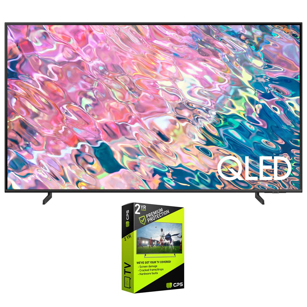 SAMSUNG QN50Q60BAFXZA Q60B 50 inch QLED 4K Quantum Dual LED HDR Smart TV 2022 Bundle with Premium 2 YR CPS Enhanced Protection Pack