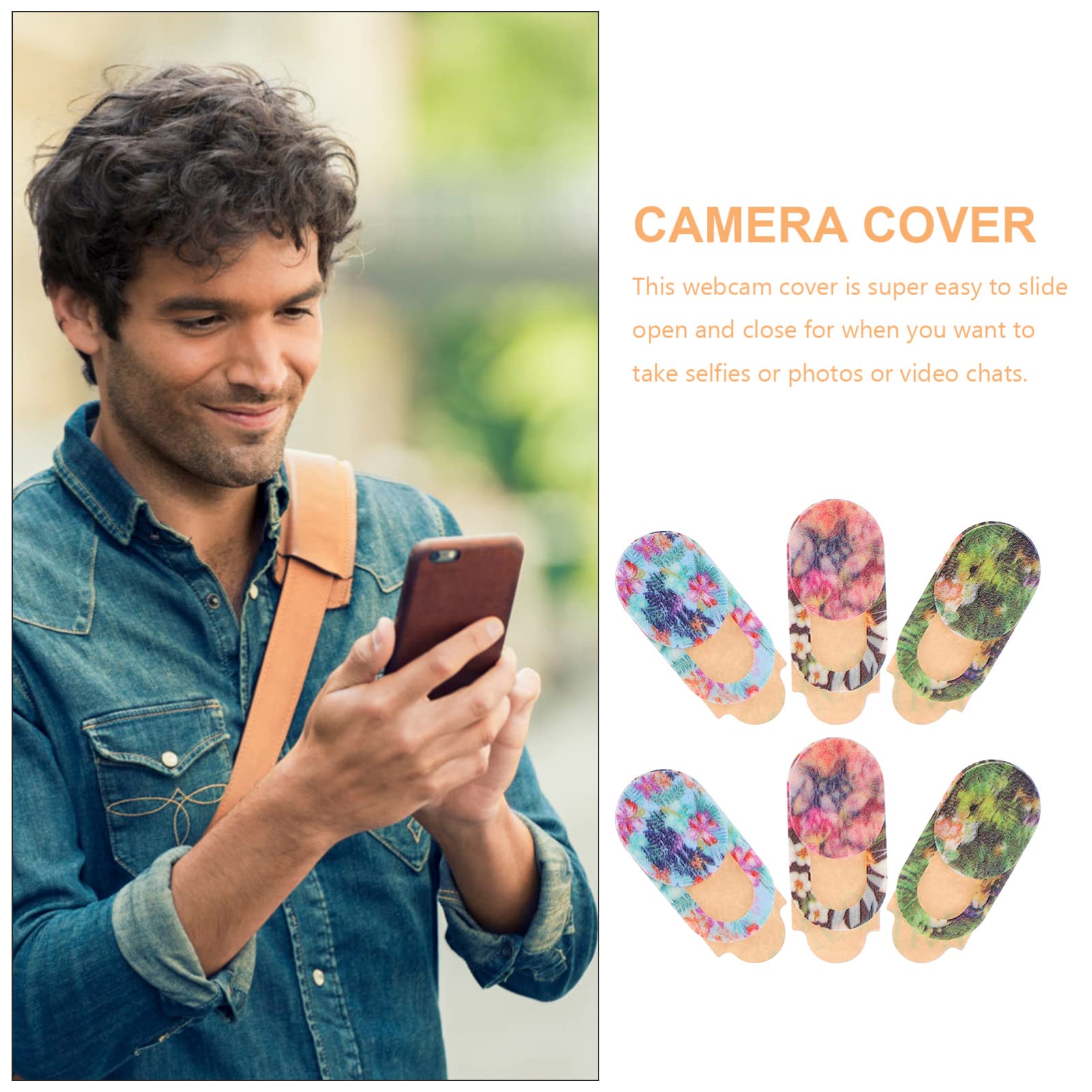 6pcs Cover Webcam Cover Slide Privacy Cover Webcam Lens Caps Hoods Cover Slider Shield Cover Webcam Privacy Lens Protector Lens Cover Slide