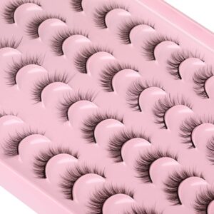 Natural Lashes Wispy Faux Mink Eyelashes Natural Look 4 Style Kiromiro False Lashes 3D Fluffy Strip Lashes Pack