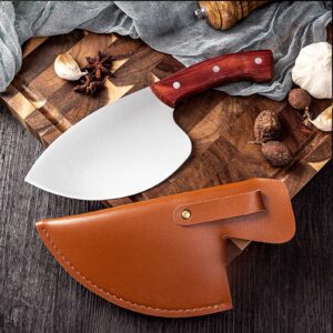 HENWAFX Seafood Market Aquatic Fish Knives Professional Tool Kitchen Knife Sharp Slaughter Fish Special Knife Meat Cleaver (glossy)