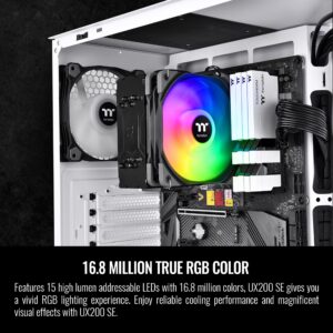 Thermaltake UX200 ARGB Sync CPU Cooler with 16.8M Color LEDs, 170W, Hydraulic Bearing, Universal Socket - For Desktops