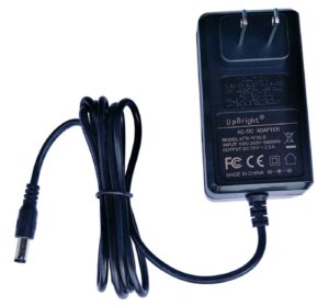 upbright 12v ac/dc adapter compatible with comfier cf-2401 cf-2606 cf-2606mc cf-2206 shiatsu back massager massage chair pad seat cushion w/heat dc12v 2a 12.0v 2.0a power supply cord cable charger psu