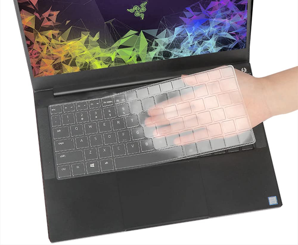 Clear TPU Keyboard Cover Skin Compatible with 2020 13.3 inch Razer Blade Stealth 13 Gaming Laptop, 2022 2021 2020 14" Razer Blade 14 Laptop, 2020 13.4" Razer Book 13 Laptop