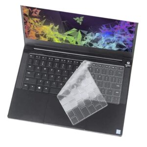 Clear TPU Keyboard Cover Skin Compatible with 2020 13.3 inch Razer Blade Stealth 13 Gaming Laptop, 2022 2021 2020 14" Razer Blade 14 Laptop, 2020 13.4" Razer Book 13 Laptop