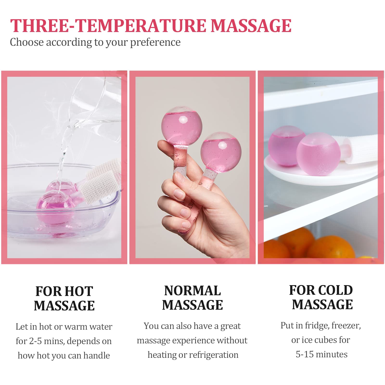 Ice Globes for Facials, New Version Facial Globes Love Heart Shape Skincare Face Globes, Ideal Unique Birthday Gifts, Surprises, Elevate Beauty Routine with Innovative Facial Massager