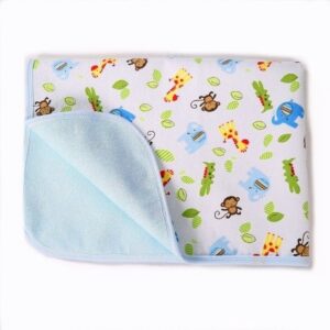 baby portable changing pad - diaper change pad large size waterproof diaper changing mat for girls boys newborn (27.56 x 47.2 inch, monkey & elephant)