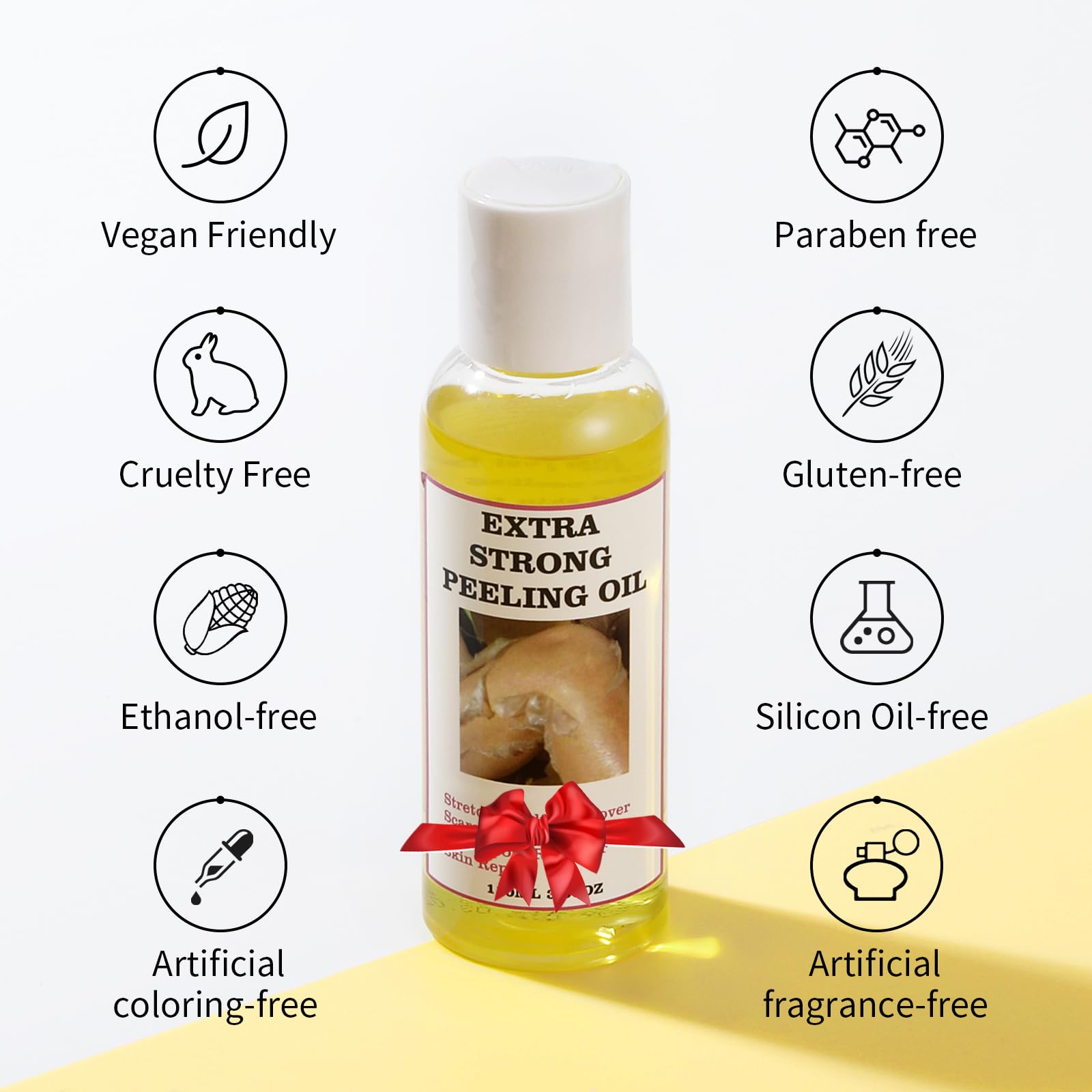 Peeling Oil for Dark Skin, Yellow Peeling Oil, Strong Peeling Oil Extra Strength, Exfoliating Peeling Solution for Body All Skin Type -110ML/3.66 OZ