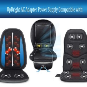 UpBright 12V AC/DC Adapter Compatible with Comfier CF-2401 CF-2606 CF-2606MC CF-2206 Shiatsu Back Massager Massage Chair Pad Seat Cushion w/Heat DC12V 2A 12.0V 2.0A Power Supply Cord Cable Charger PSU