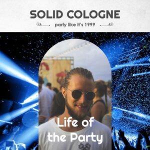 Life of the Party Solid Cologne - Natural Men's Cologne - Life fo the Party Wax Cologne, Travel Size Cologne for men - natural mens cool water cologne (3/4 oz (Pack of 1), Life of the Party)