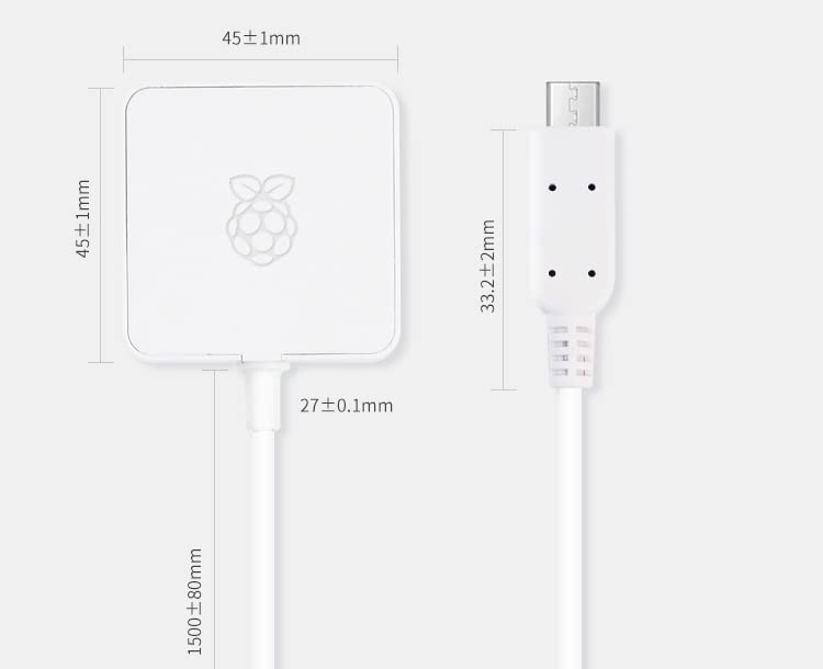 Official Raspberry Pi Power Supply Adapter with 3PCS IoTCrazy Heatsink, for Raspberry Pi Micro-USB Boards, Support 3 B+/Pi 3 /Pi Zero W/Pi Zero/Pi 1 /Pi 2 /Pico, 5.1V 2.5A, US Plug, White (Official)