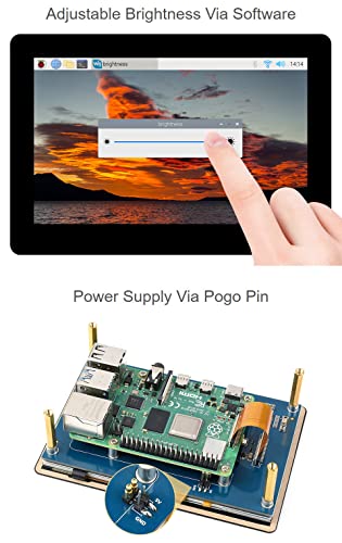 waveshare 5inch Capacitive IPS Touch Display Compatible with Raspberry Pi 5/4B/3B+/3A+/3B/2B/B+/A+/ CM3/3+/4 800×480 Resolution DSI Interface Low Power Consumption